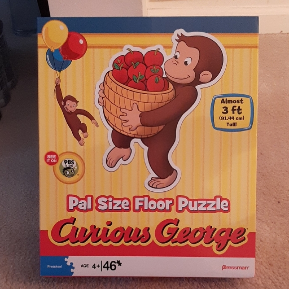 Pressman | Toys | Curious George Pal Size Floor Puzzle | Poshmark